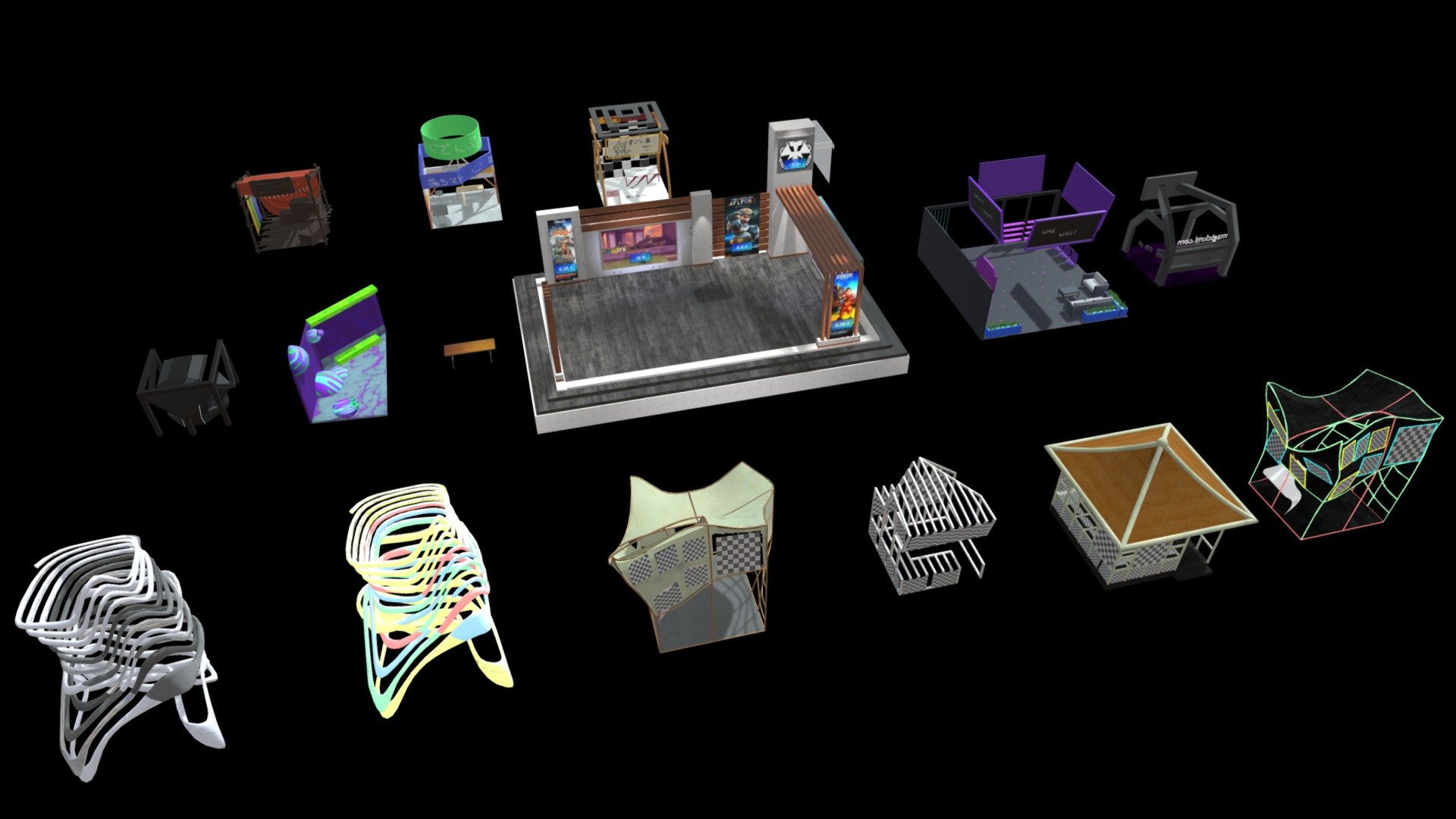 Remixable Booth Templates - Download Free 3D model by m3org [d565cb7 ...