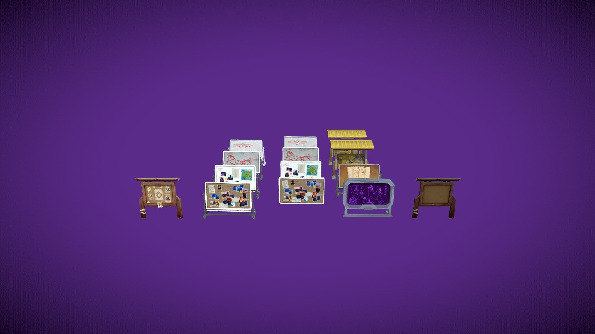 All whiteboards - 3D model by Cradle of the Cube (@Observer_Terminator) [d56862d] - Sketchfab