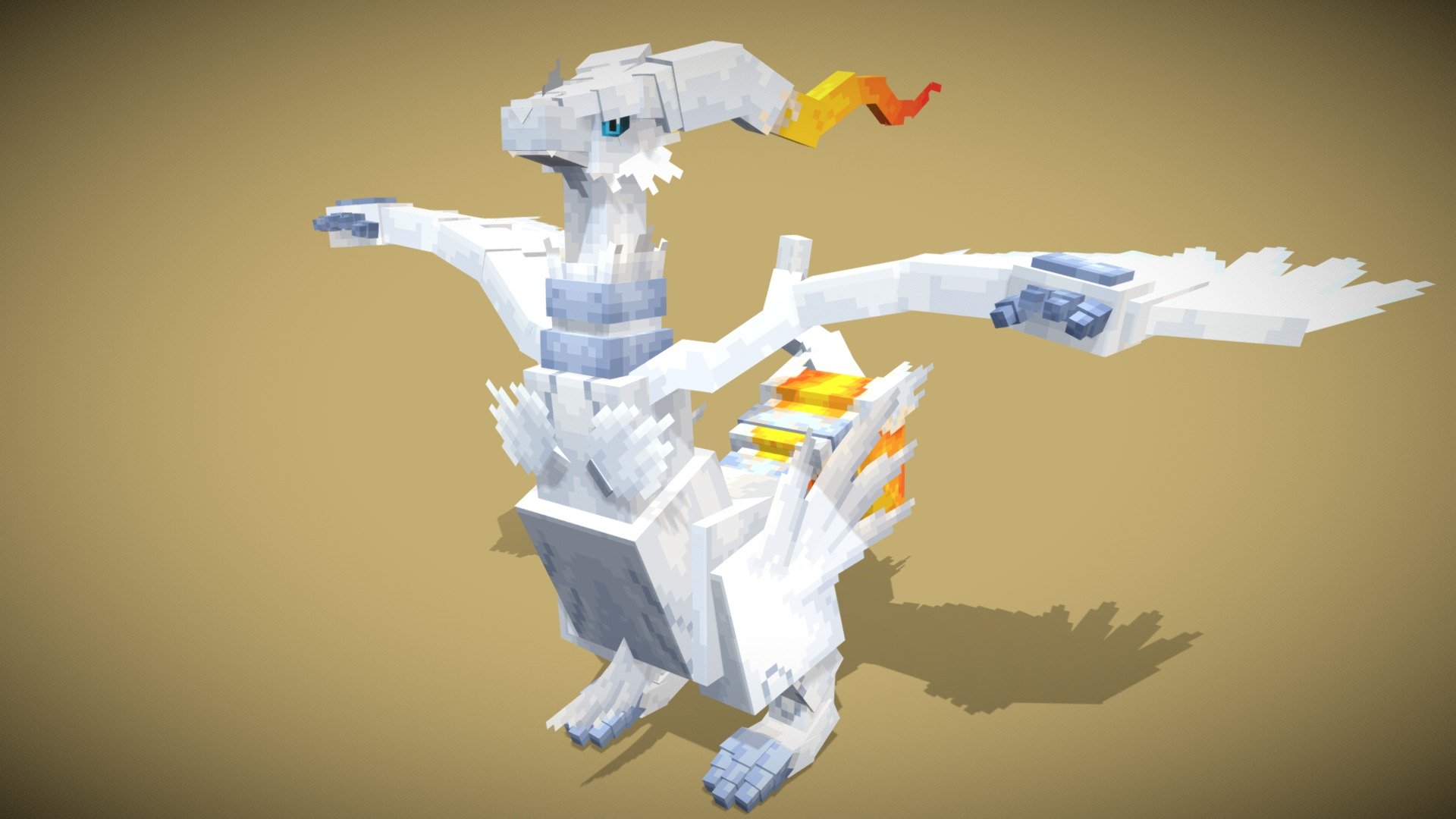 Reshiram - Minecraft Cobblemon Style - 3D model by AGA_0 (@AGA0 ...
