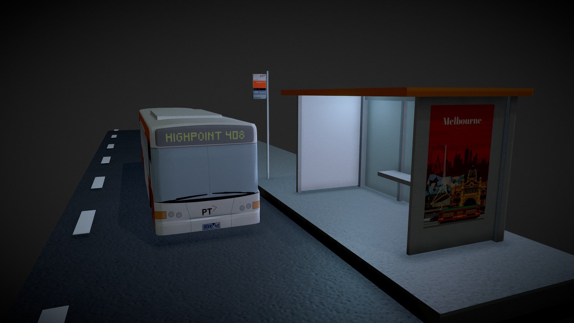 Melbourne Bus Diorama - 3D model by Jya Hui (@JieHui) [d56c491] - Sketchfab