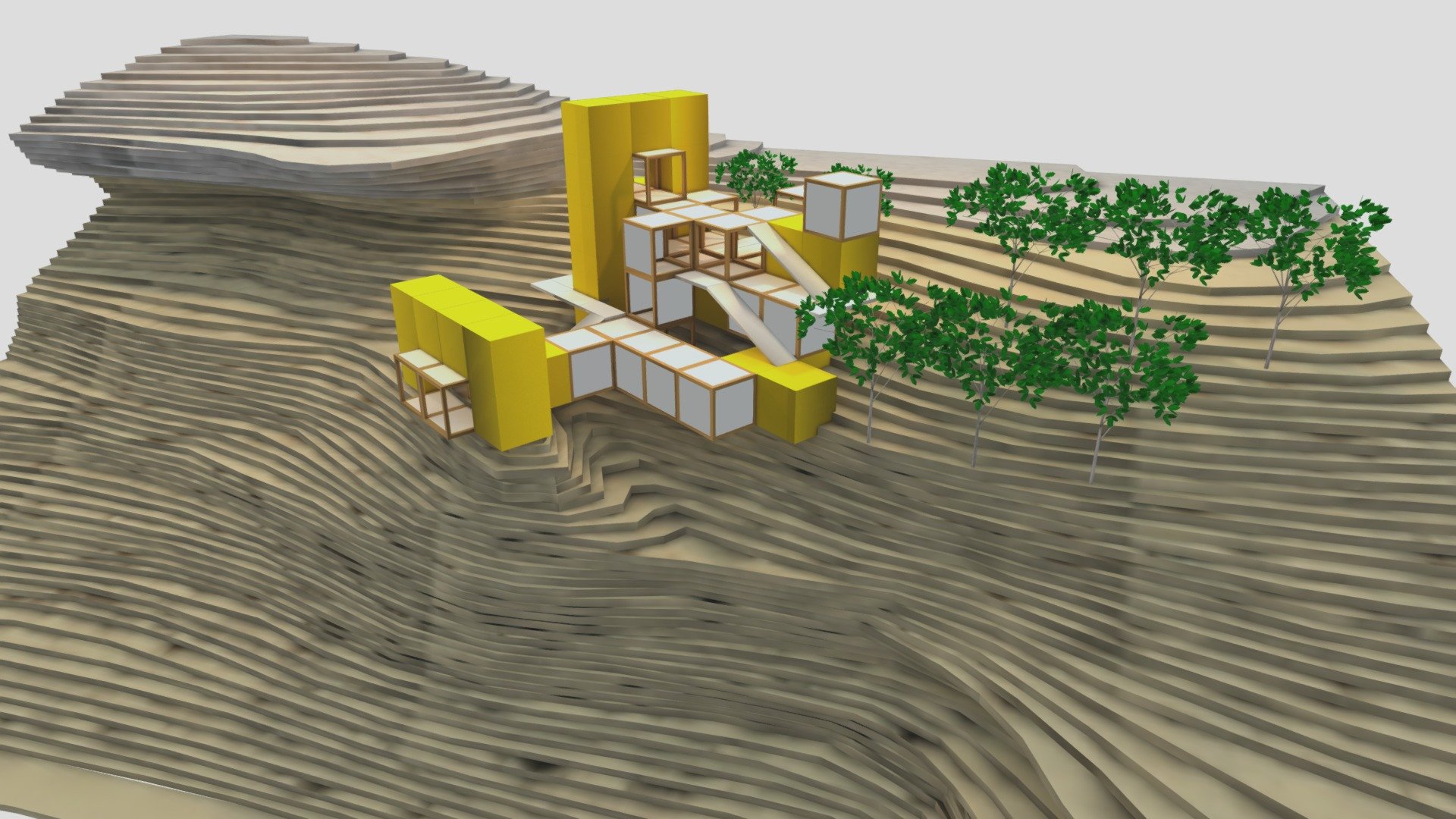 ARCHITECTURE MODEL FIRST YEAR BAKED 2 - Buy Royalty Free 3D model by ...