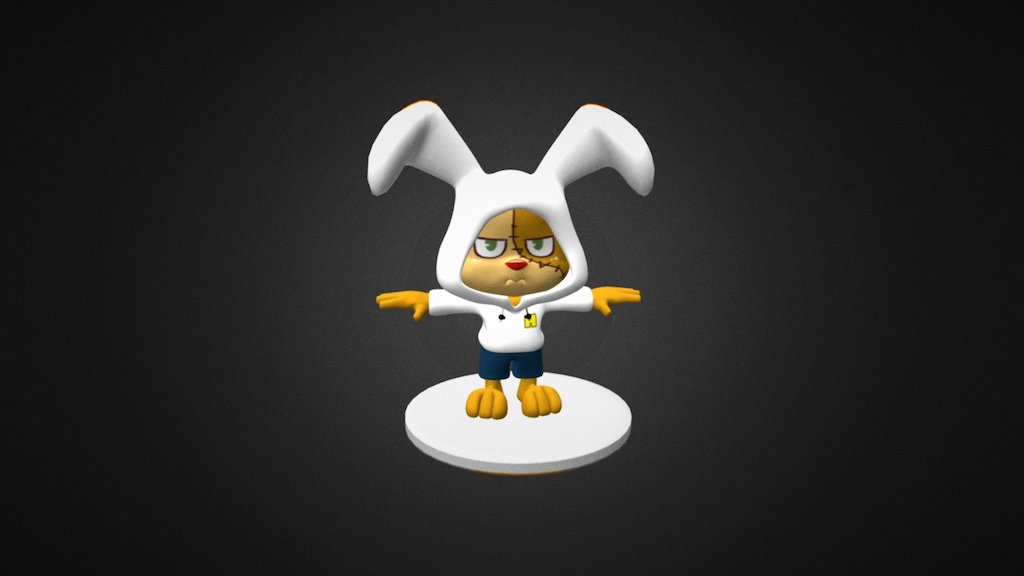 White Chibi Hare - 3D model by lucidmoon [d57149e] - Sketchfab