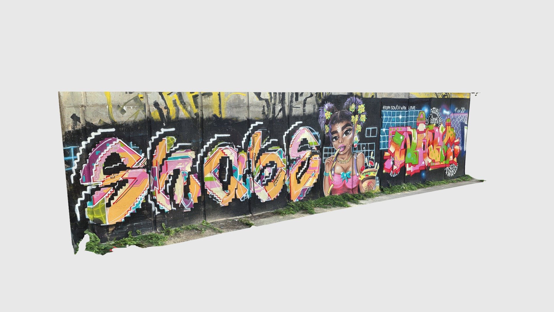 Graffiti wall mix 2 - Download Free 3D model by yaro.pro [d573d25 ...