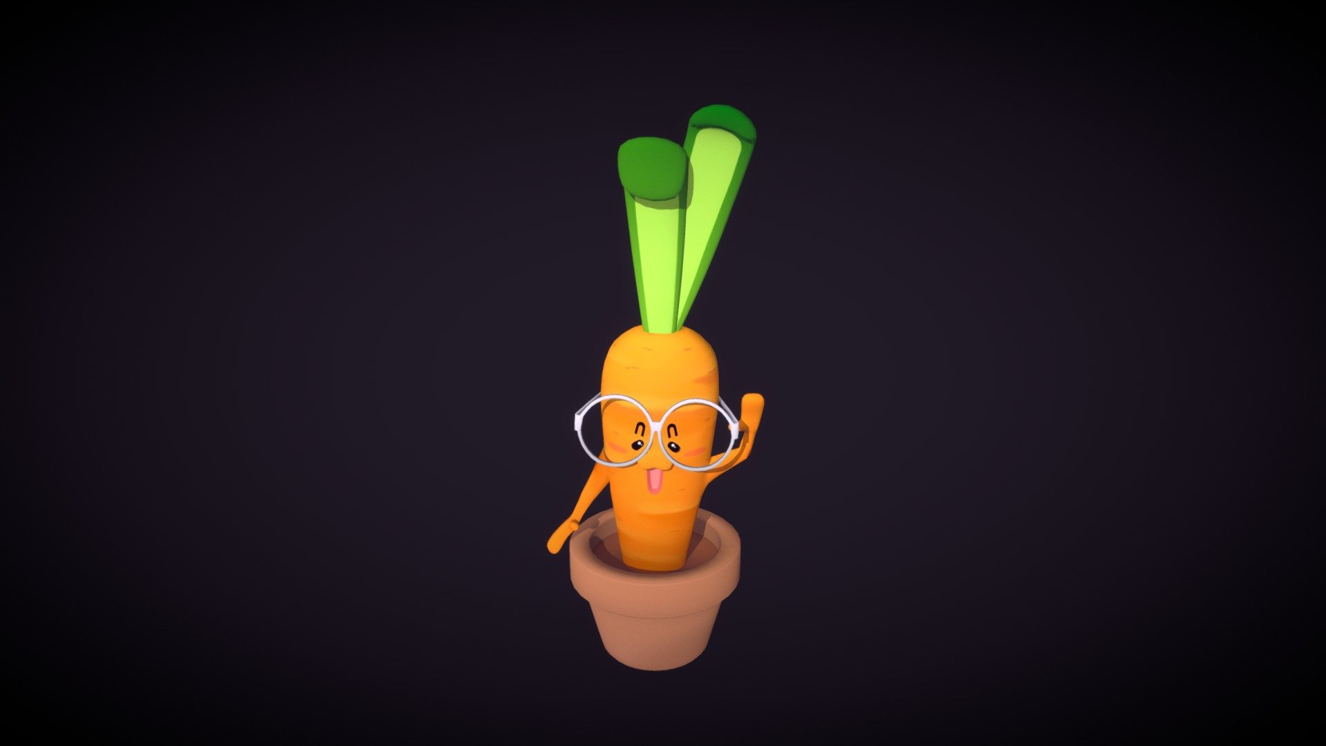 Cute Carrot Sidekick - 3D model by necrosoup [d5750c1] - Sketchfab