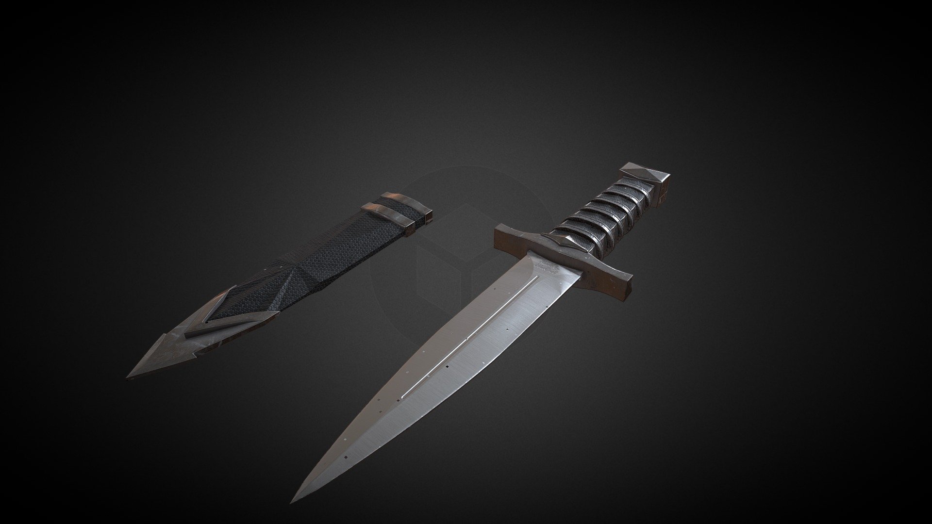 Steel Dagger, free to use - Download Free 3D model by BlueOxel [d576e42 ...