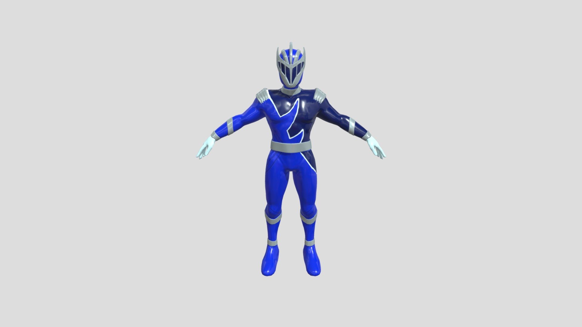 Power Ranger Blue - 3D model by DarkTomatito [d5778b8] - Sketchfab