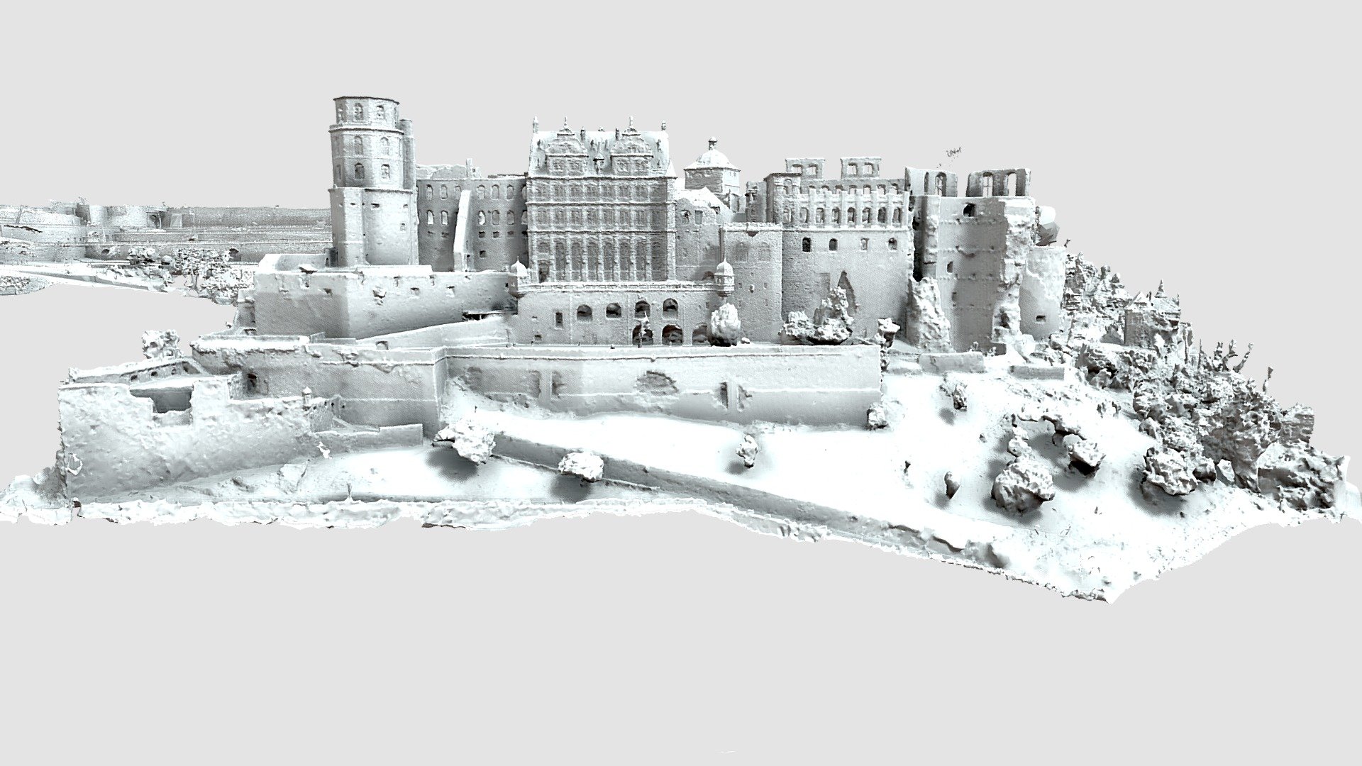 Schloss Heidelberg und Schlossgarten - 3D model by ...