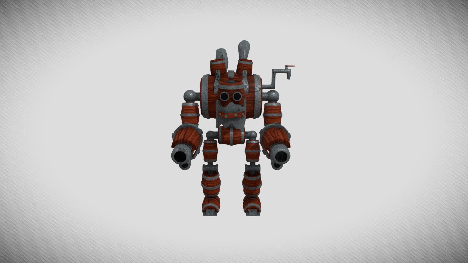 Barrel Robot [replica] - Download Free 3D model by Kaiyo Lim Hong Ru ...