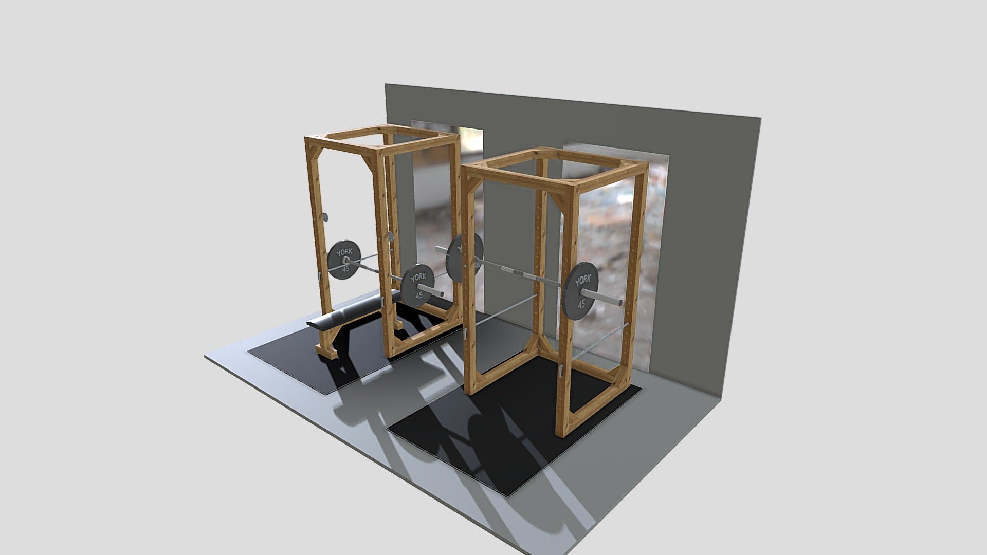 Squat Rack - 3D model by TysonGersh [d57bac7] - Sketchfab