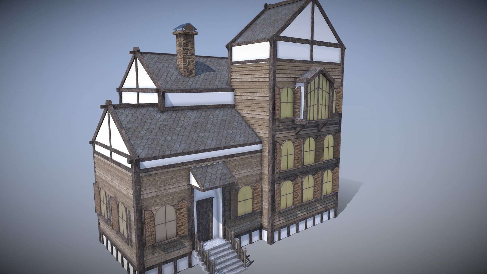 Traditional house - Download Free 3D model by Tymon Kasprzak (@Tymon ...
