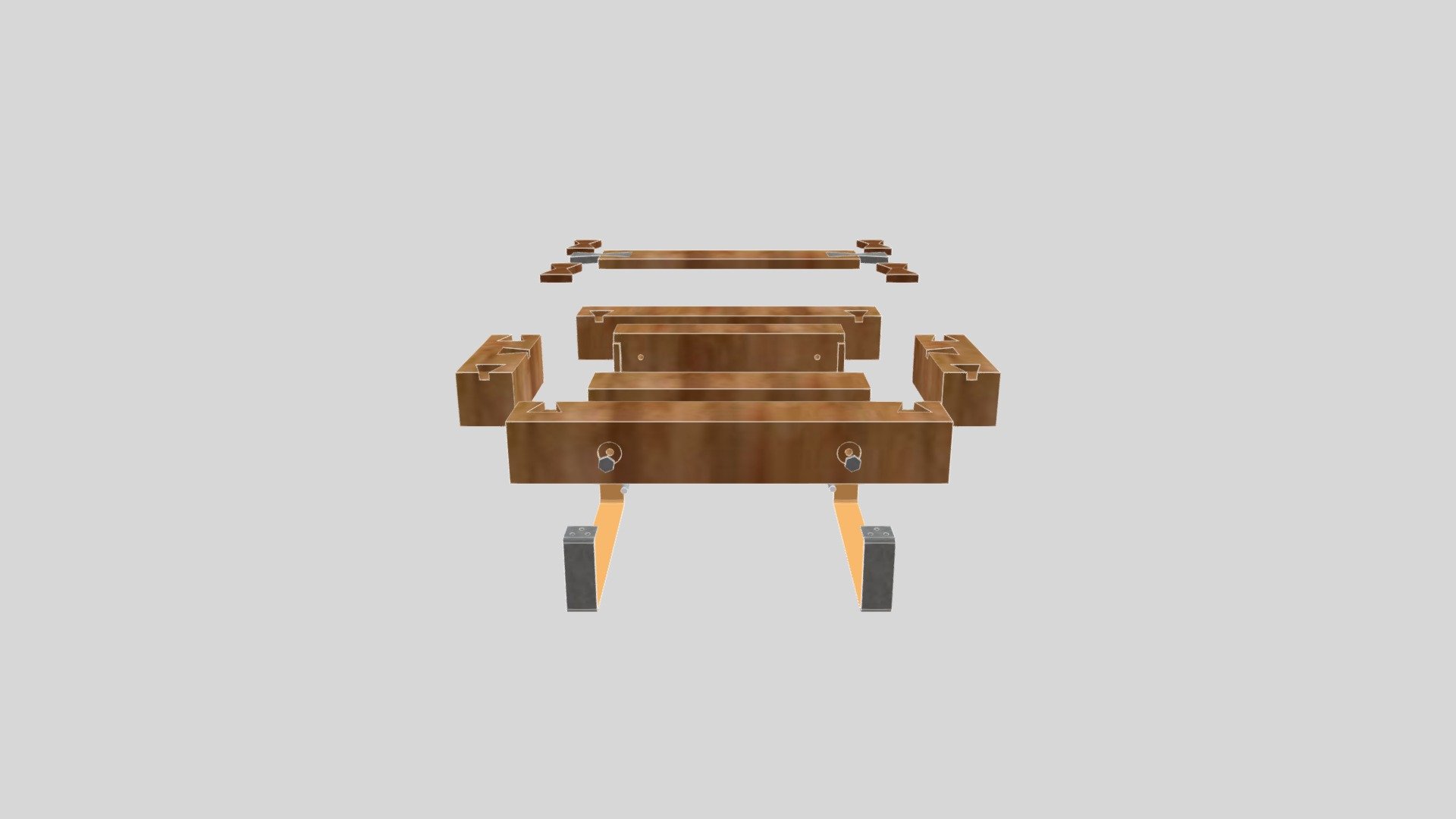 Timber Coffee Table Exploded - 3D model by jbecker12 (@jordanbecker12 ...