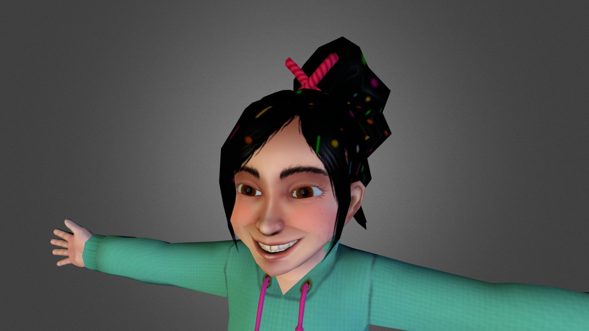 (Creepy) Realistic Vanellope - 3D model by the_regressor (@the ...