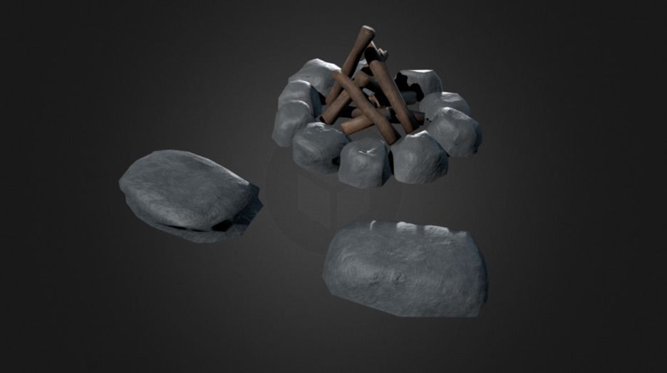 Bonfire - 3D model by Unlucky Cat Studio (@unluckycatstudio) [d588e27 ...