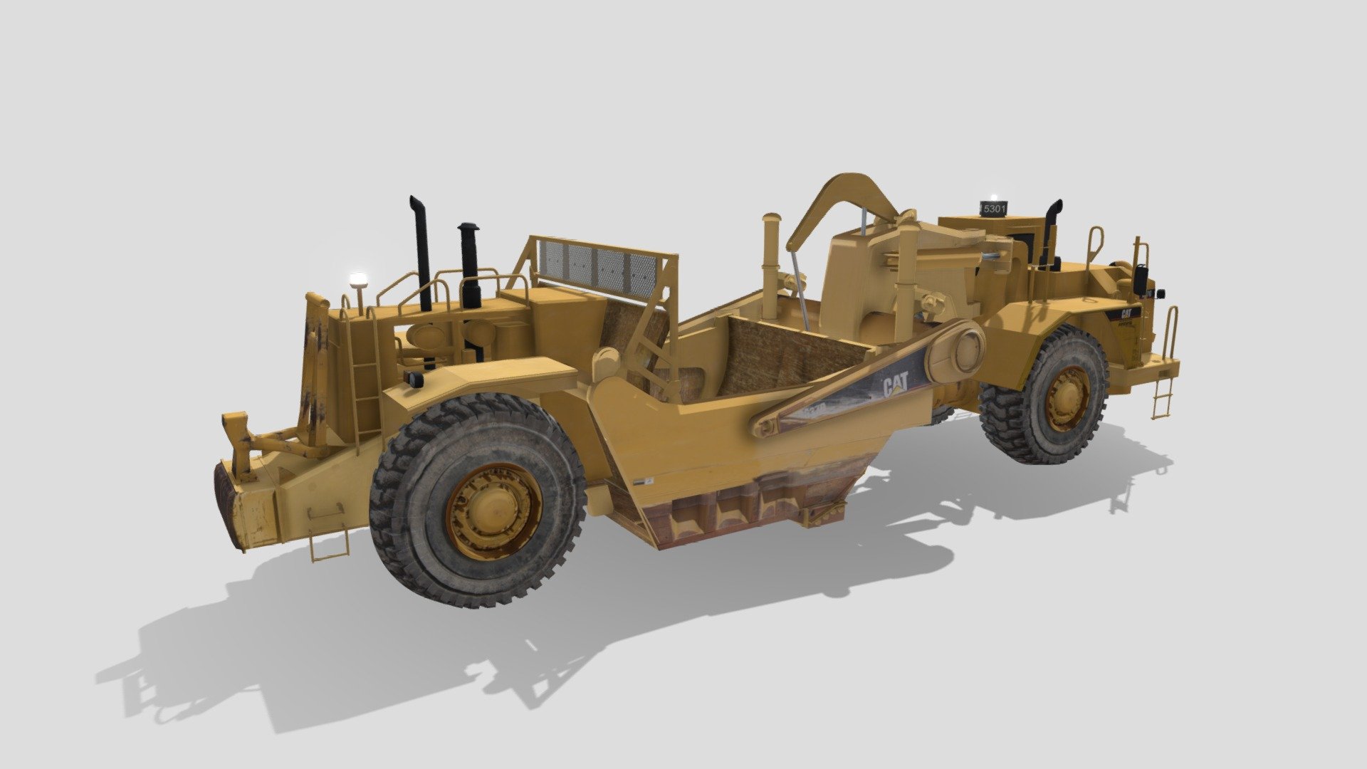 CAT 637G Scraper - 3D model by The Learning Network (@TheLearningNetwork) [d58bd7d] - Sketchfab