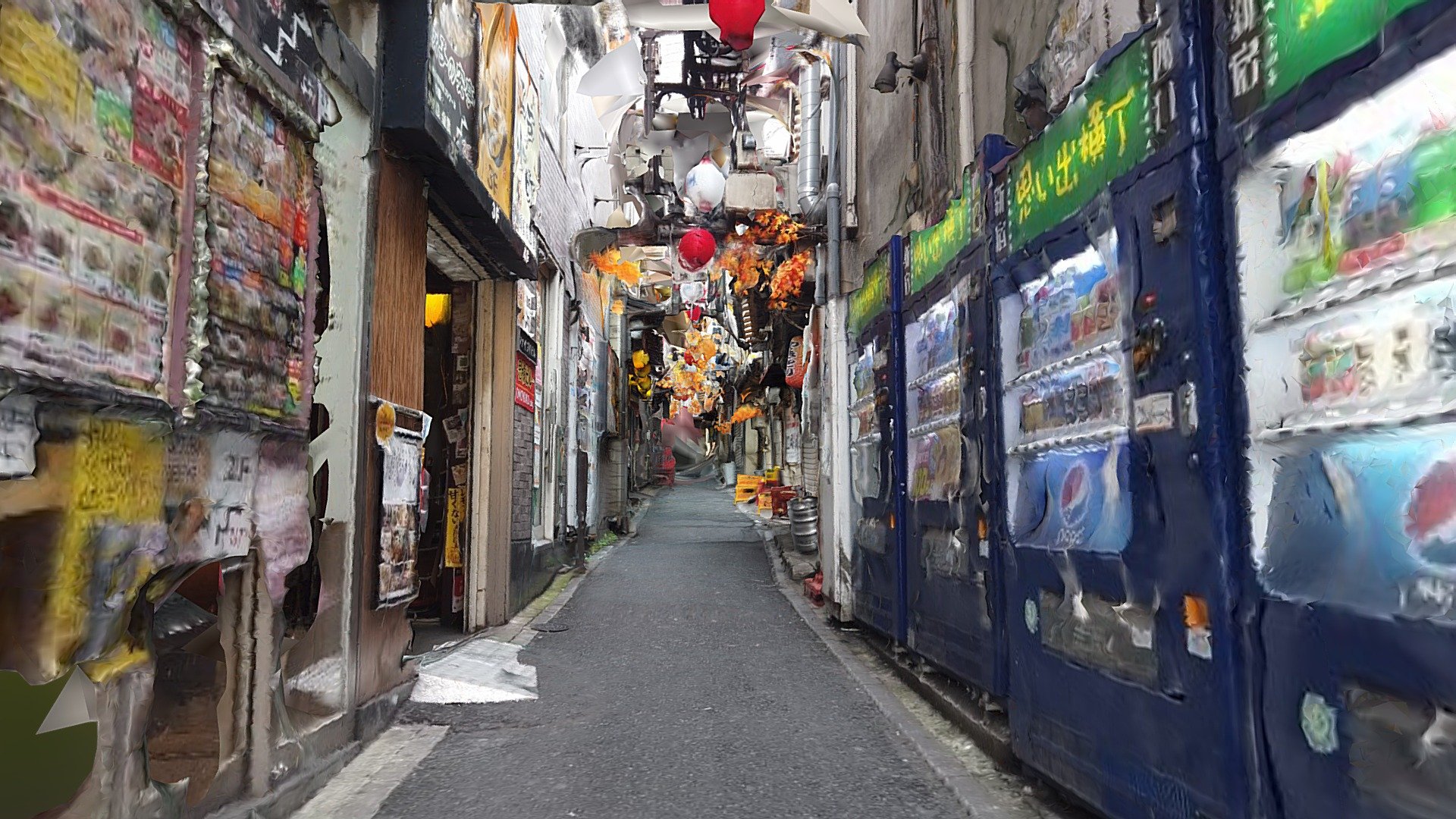 Japanese alley mobile video scan test - 3D model by Miguel Bandera ...
