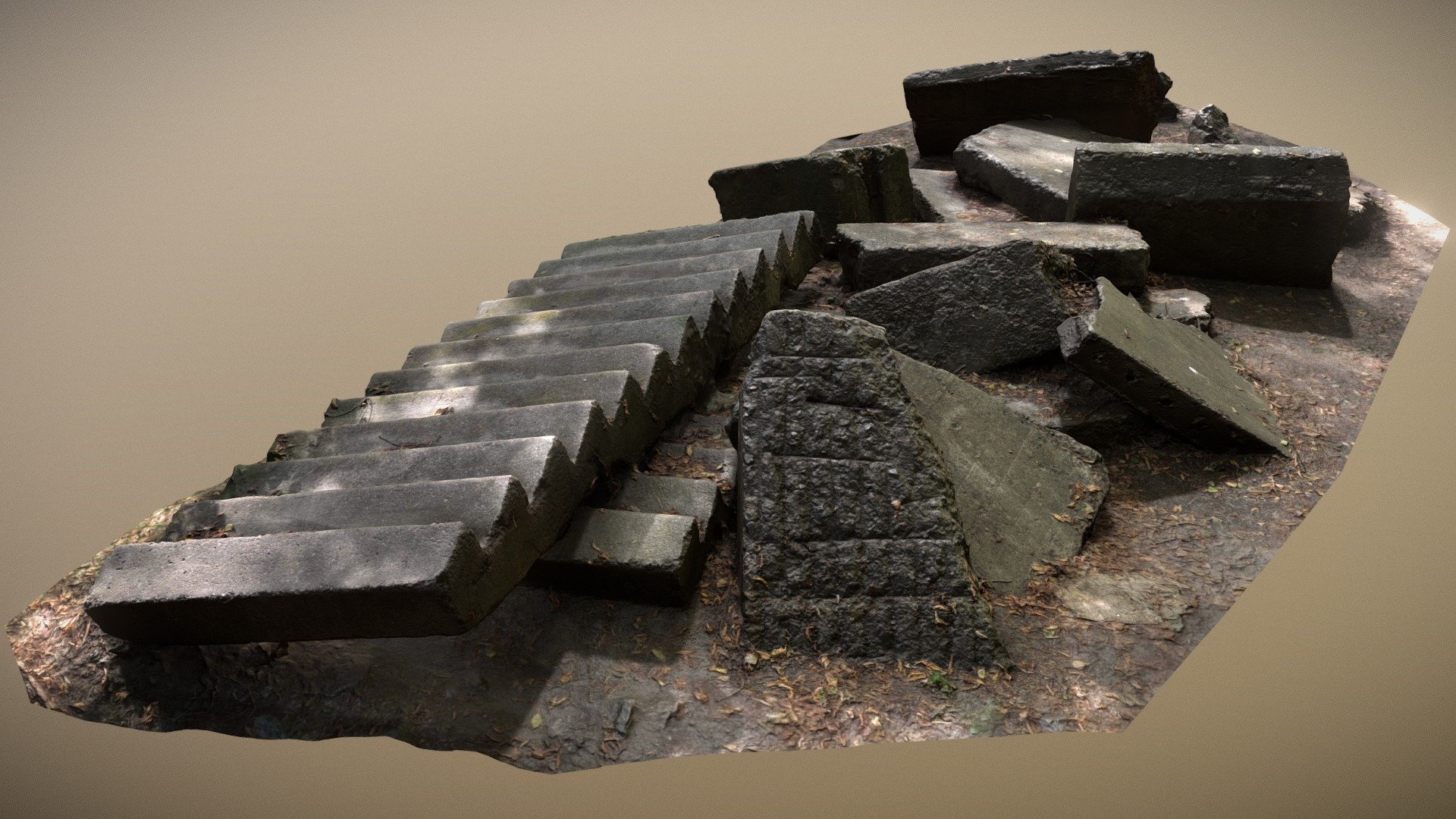 Pile of concrete walls and stairs (3d scan) - 3D model by Universe UA ...