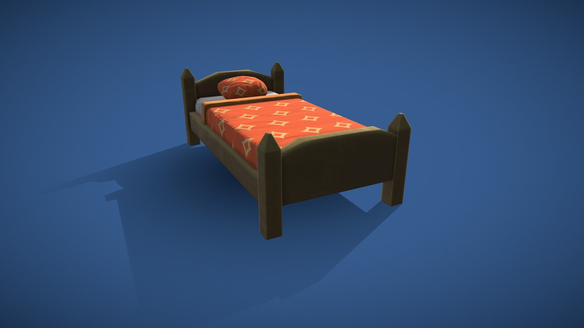 Bed Low Poly - Download Free 3D model by mezuna [d58eea1] - Sketchfab