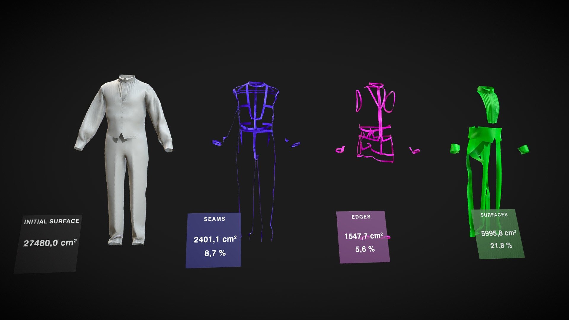 Digital twin of costume #19 – Segmented surface - Download Free 3D ...