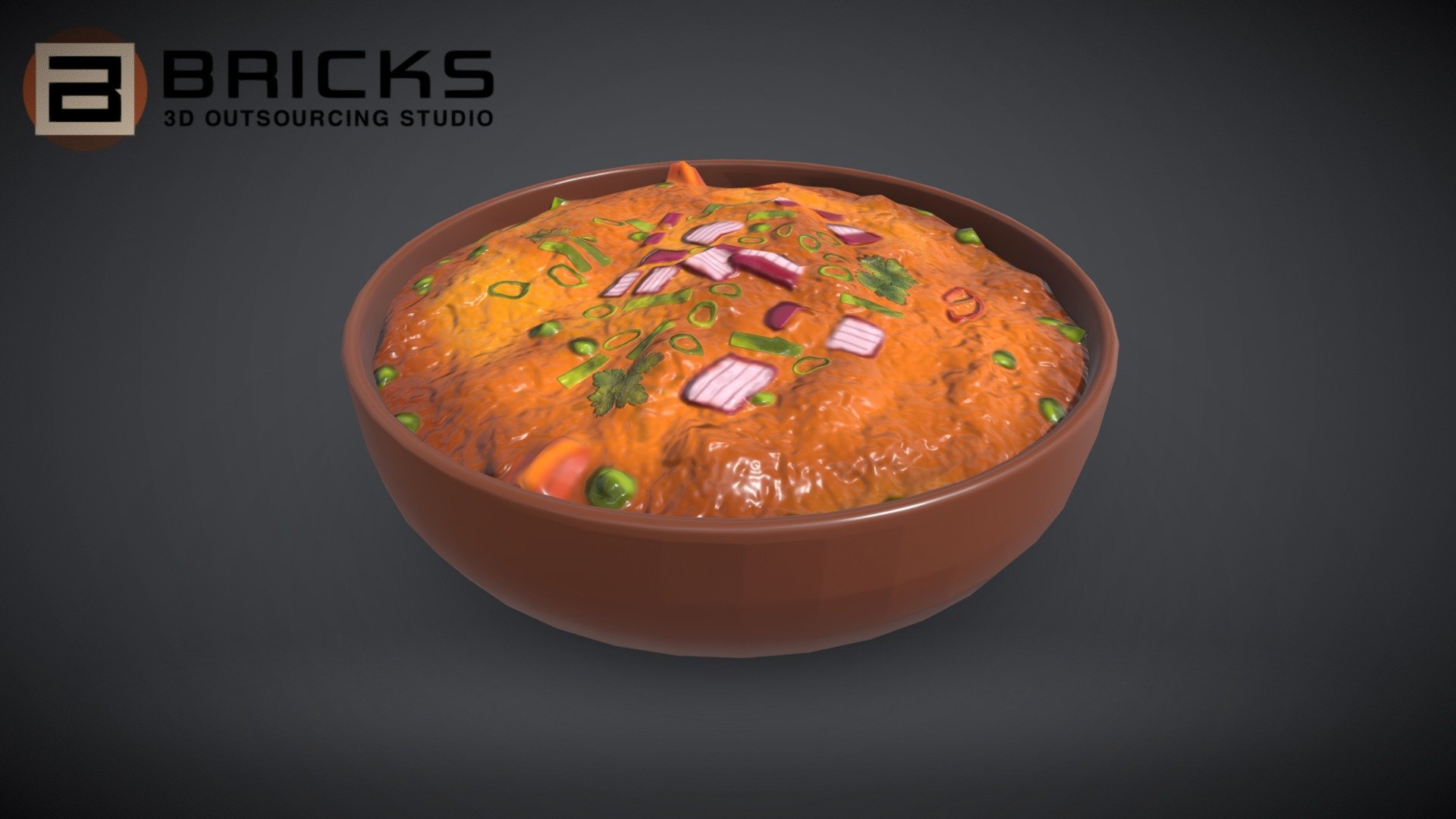 PBR Food Asset: Pav Bhaji - Buy Royalty Free 3D model by Bricks Studio ...