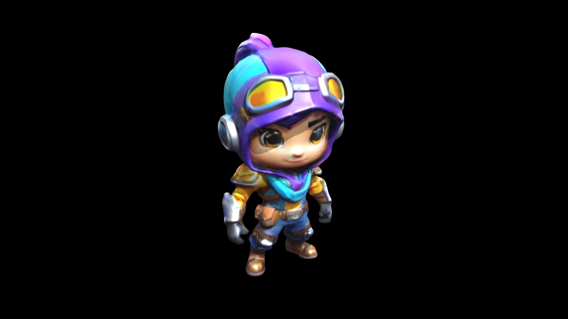Animated character named "Bella" with vibrant pu - Download Free 3D ...