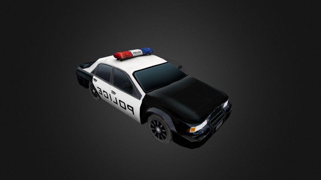 Low Poly Police Car - 3D model by StanislavBotev [d5a40e7] - Sketchfab
