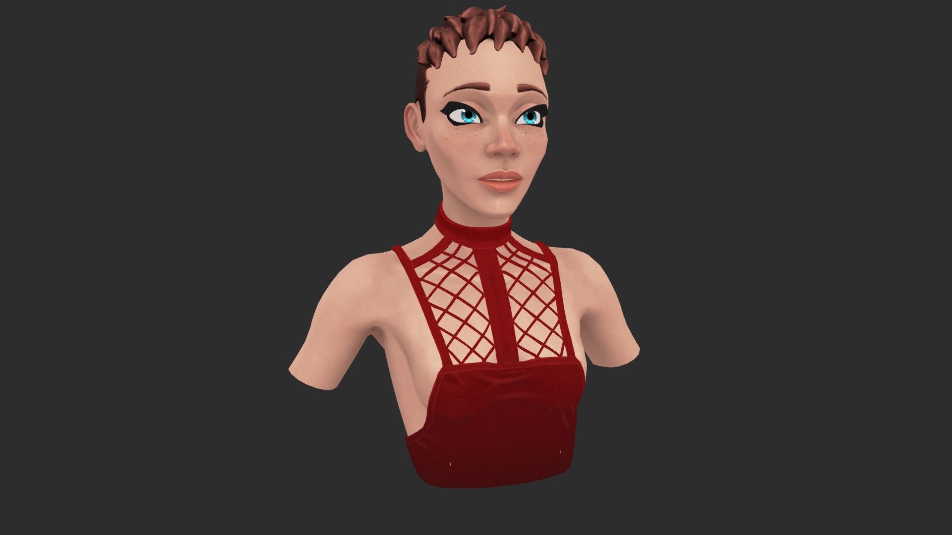Hand Painted Female Character Bust - 3D model by Tunderwood ...