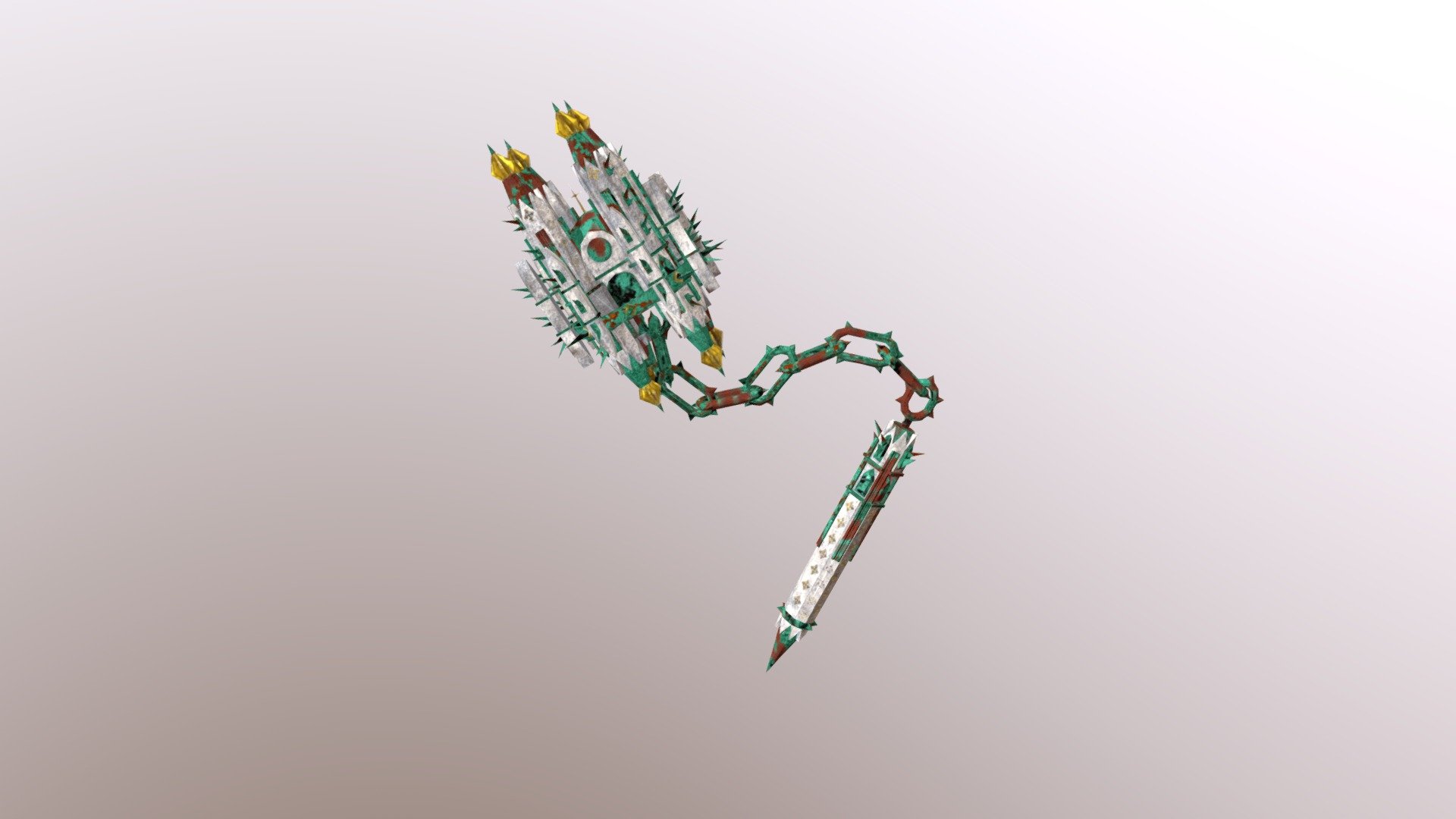 Worn Cathedral Flail - 3D model by elusivemothman [d5a5049] - Sketchfab
