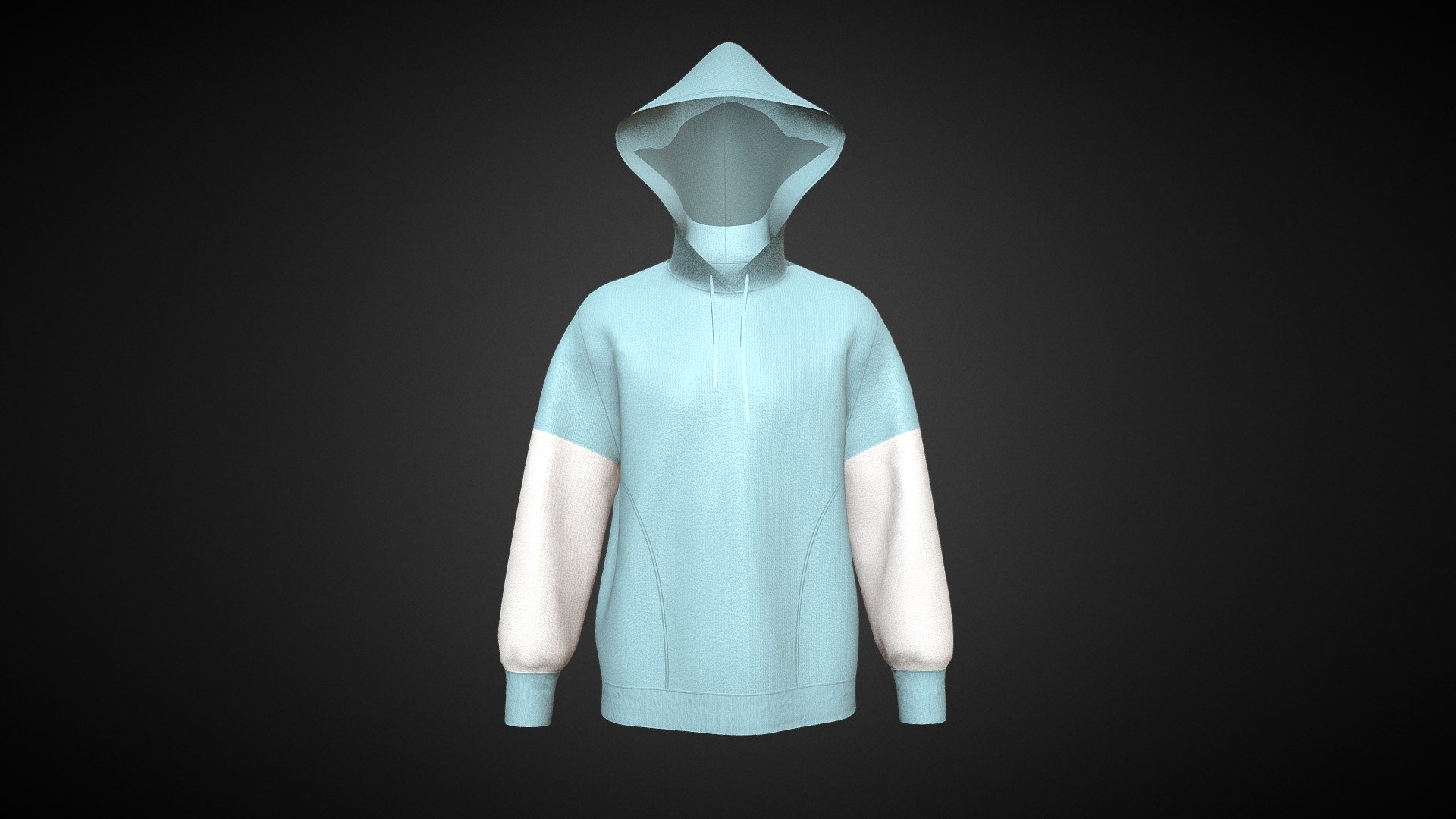 Mens Two Color Hoodie - 3D model by Clothing Cart (@clothingcart ...