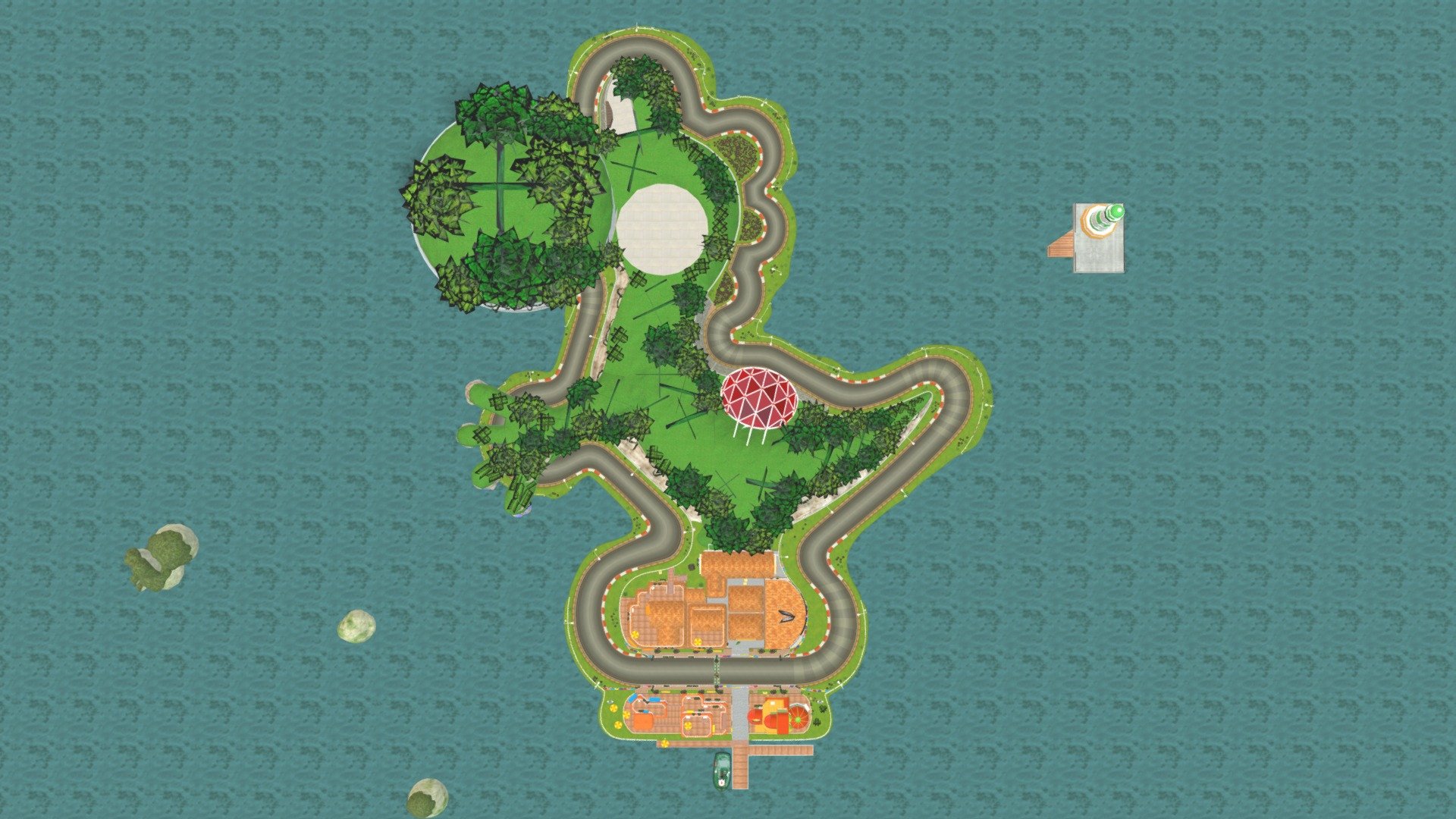 Wii U - Mario Kart 8 - GCN Yoshi Circuit - Download Free 3D model by ...
