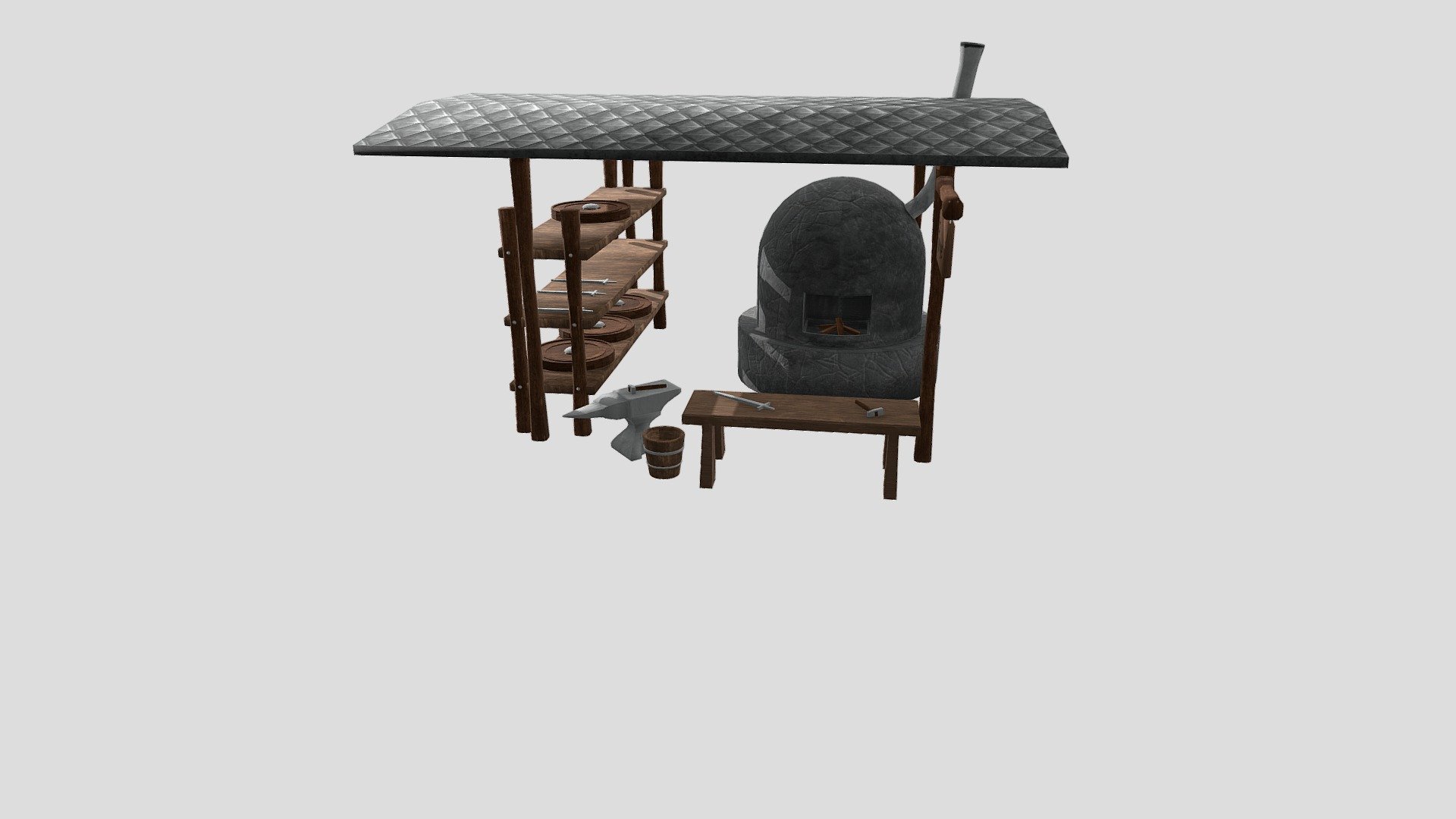 Medieval Forge - 3D model by acolyterush [d5ab72c] - Sketchfab