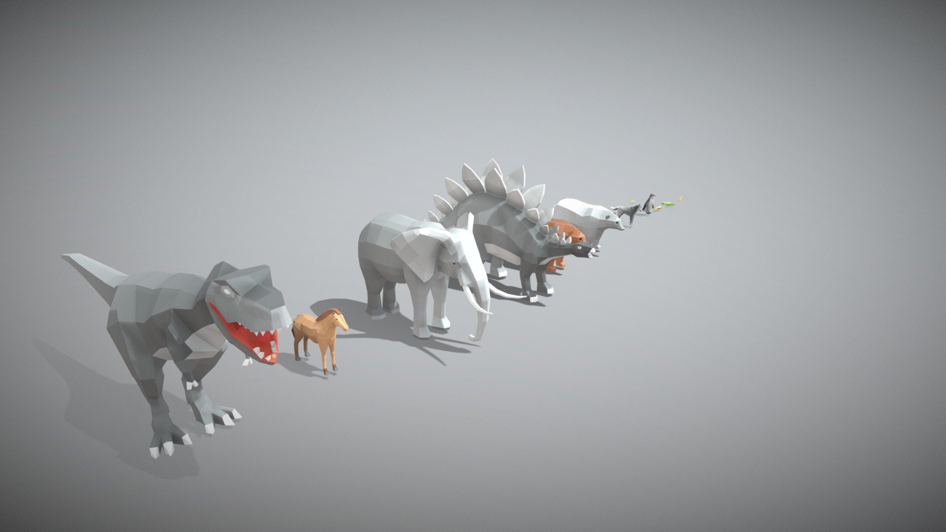 Low Poly animal Pack - 3D model by N1x [d5ad3b9] - Sketchfab
