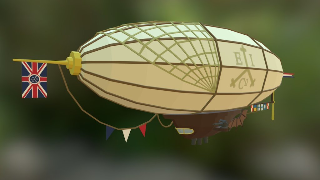 Low-Poly British Airship - 3D model by advleon [d5b4c36] - Sketchfab