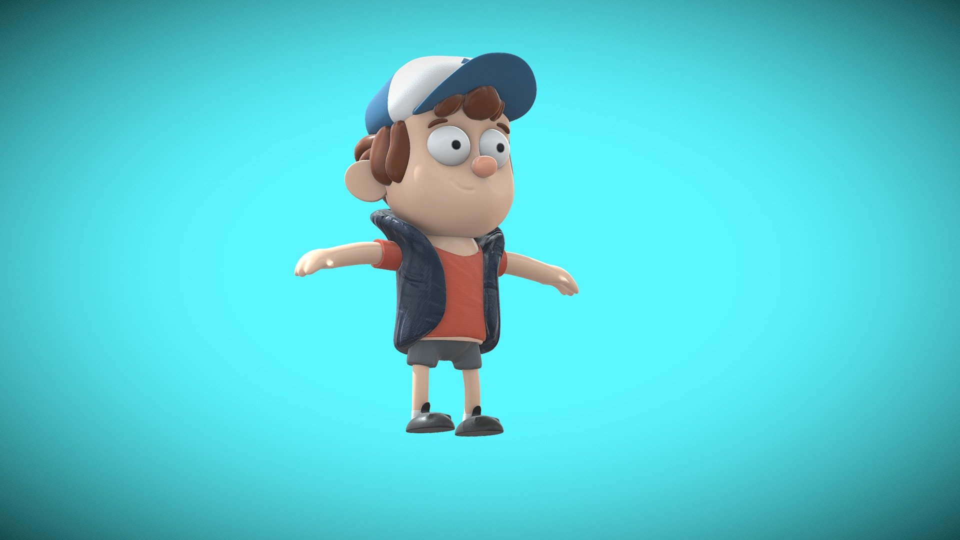 DIPPER GRAVITY FALLS - 3D model by guadalupe10 [d5b5bc6] - Sketchfab