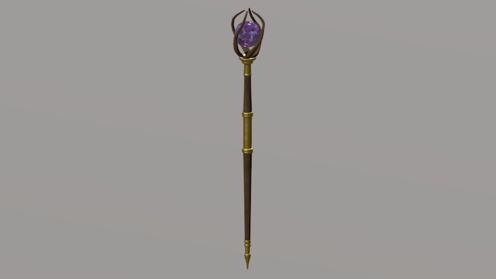 Fantasy-staff-mage-weapon 3D models - Sketchfab