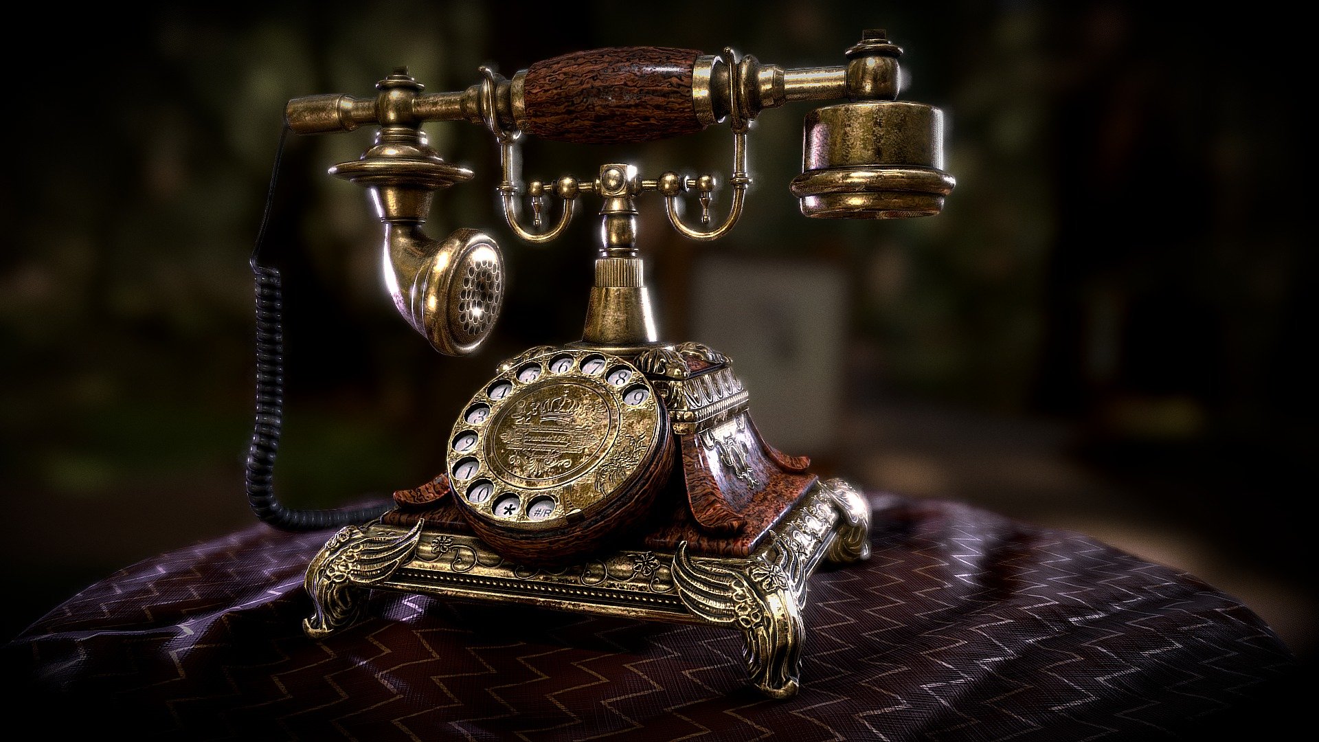 [PBR] 1921 Victorian Style Vintage Phone - 3D model by hastarot ...