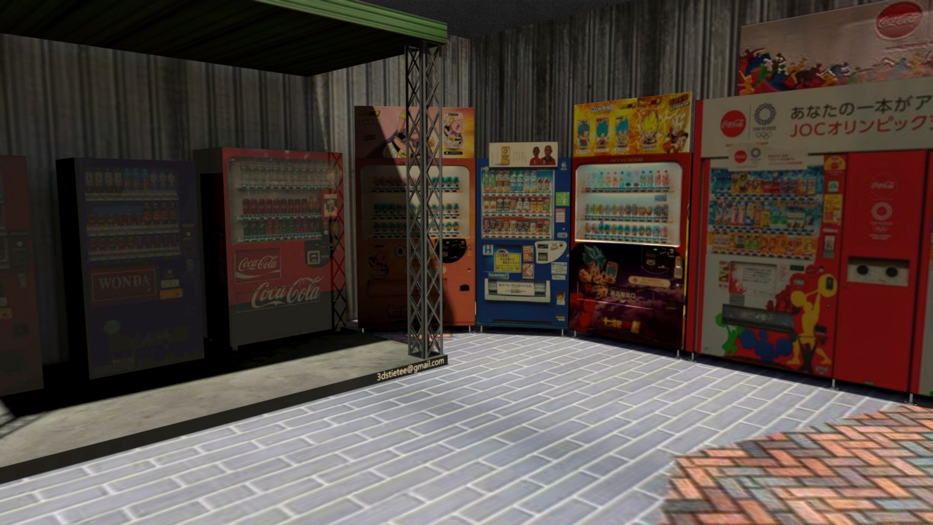 Vending Machine Set_2021 - 3D model by Jiradet [d5ba7e8] - Sketchfab