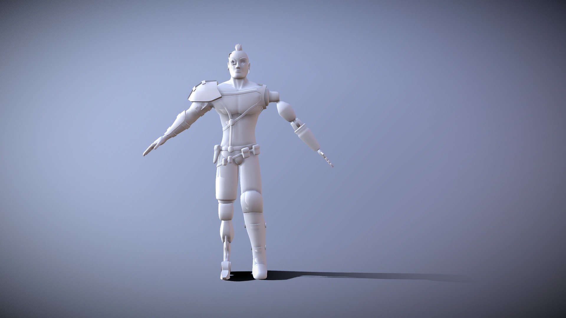 Cyberpunk Celtic Warrior - 3D model by DanEdwardRackham [d5ba89f ...
