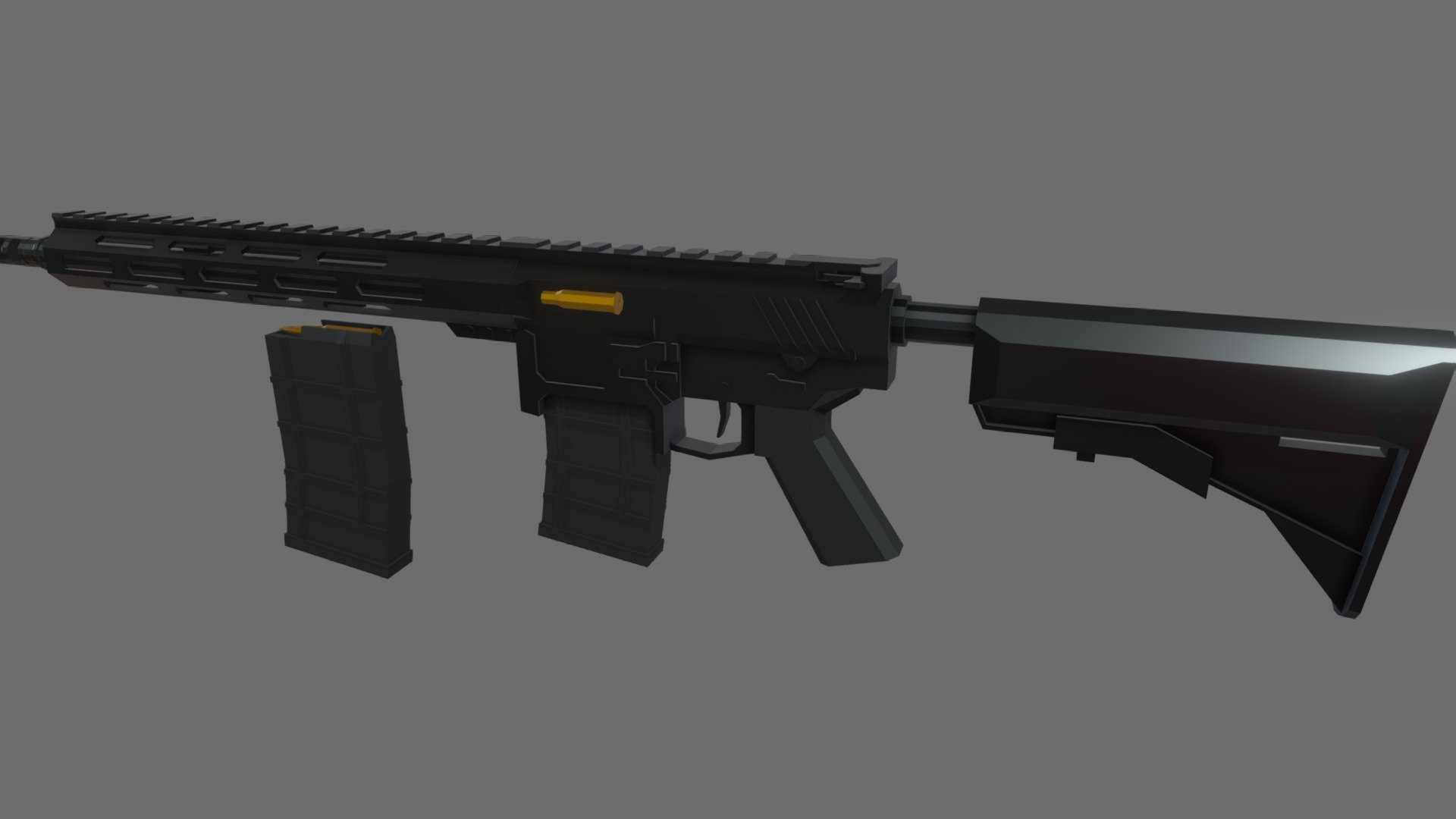 low-poly UAR-10 .308Win - Download Free 3D model by D_U (@DU1701) [d5be7f7] - Sketchfab