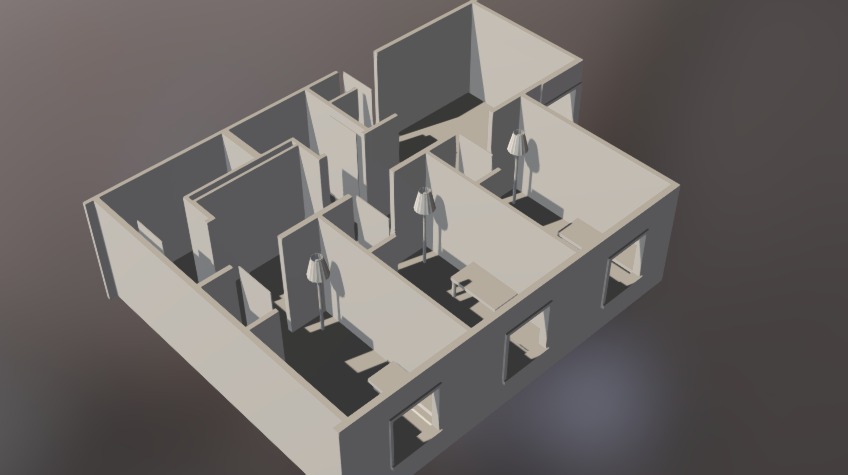 Random generic Floor Plan - 3D model by The R3D Artist (@red3dprints ...