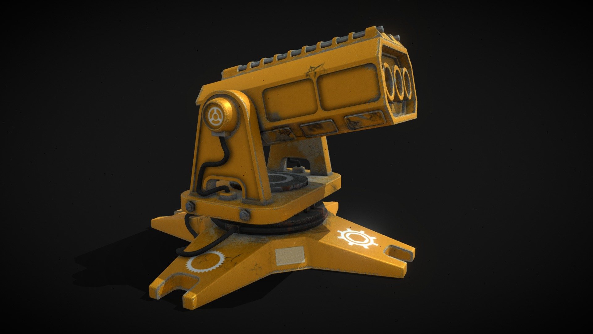 Gun Turret - Download Free 3D model by EdwinCGStudio [d5c197e] - Sketchfab