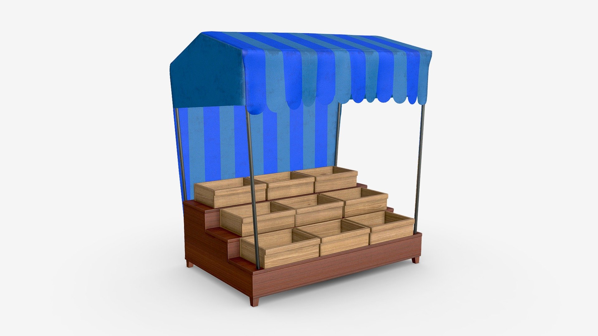 Market Fair Stall with Canopy 04 - Buy Royalty Free 3D model by HQ3DMOD ...