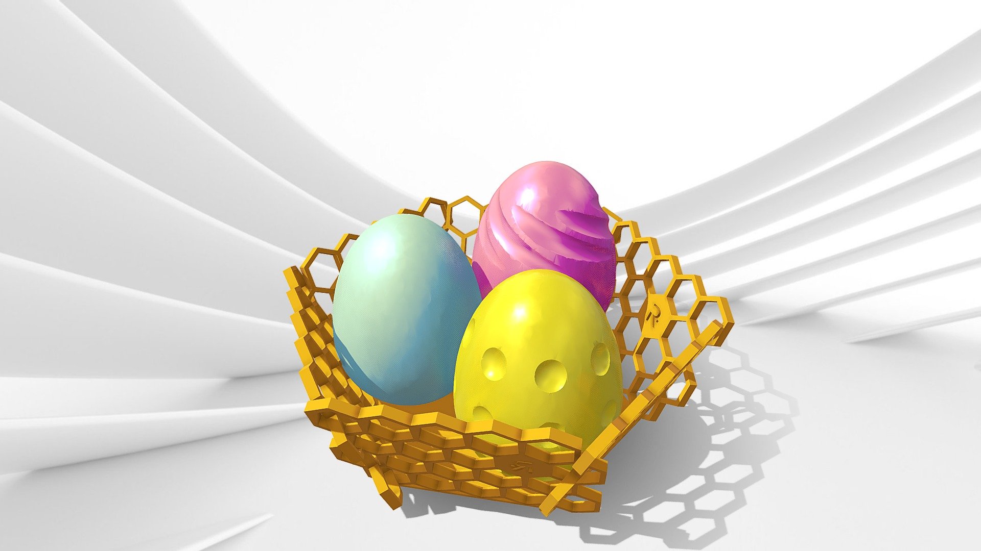 Easter eggs - 3D model by 3DDen (@3dvcard) [d5c1d05] - Sketchfab