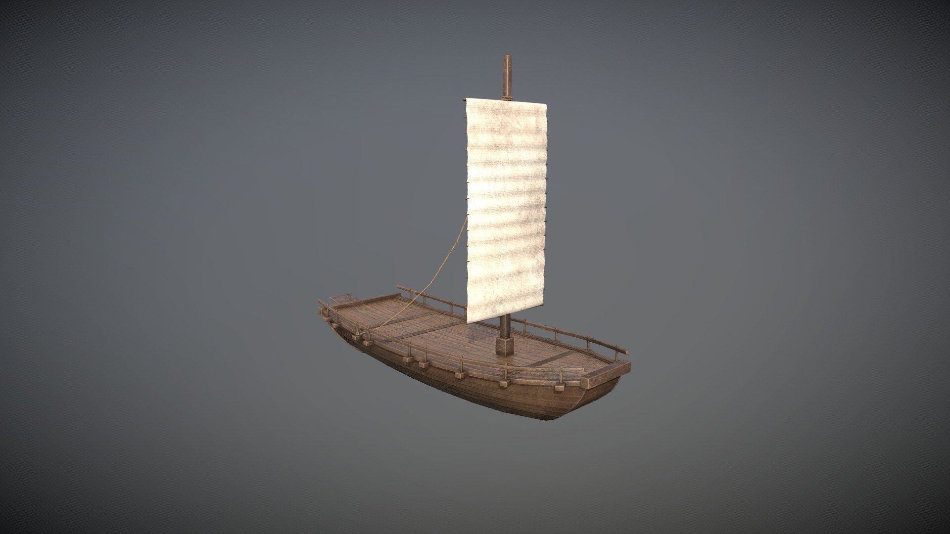 Korean Medieval Ship - Joseon Ferry - Buy Royalty Free 3D model by ...