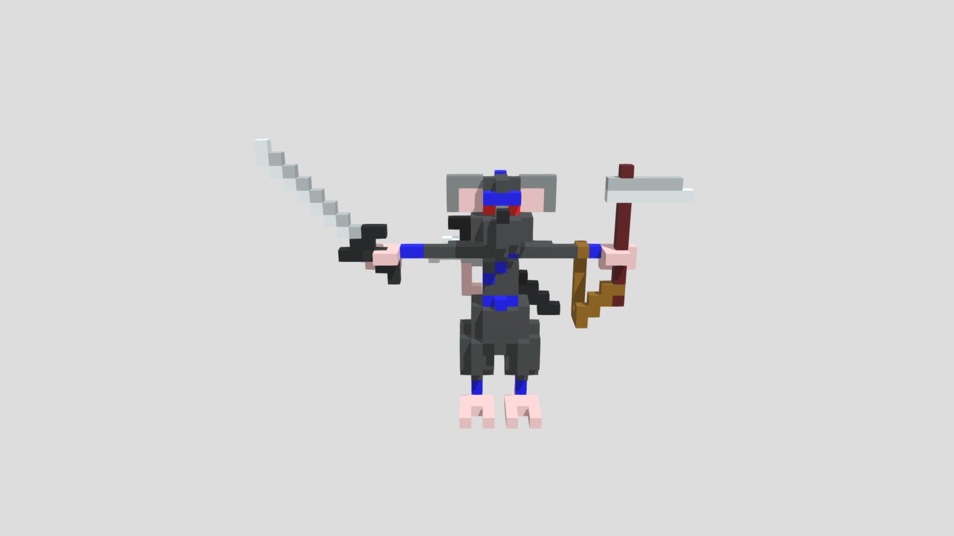 Mouse Ninja - 3D model by colombo0718 [d5cc096] - Sketchfab