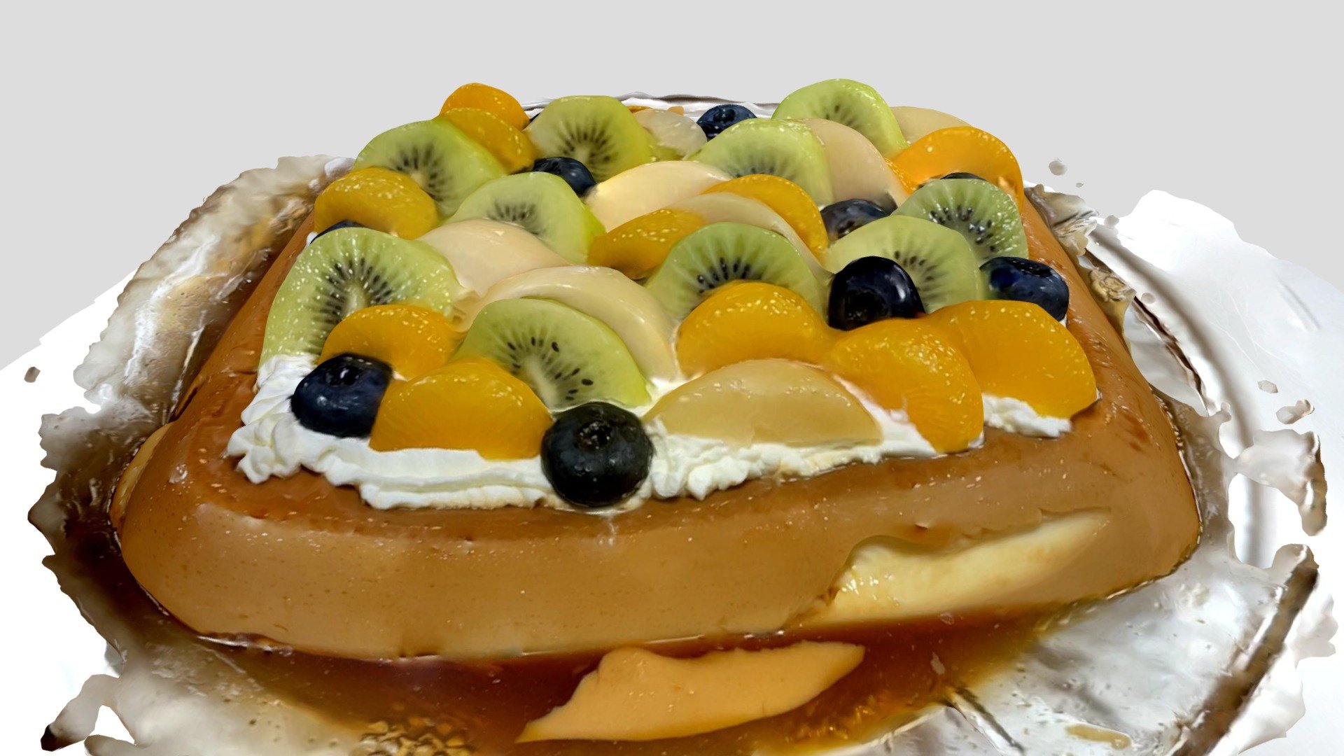 Birthday pudding with fruits - Download Free 3D model by abauntz ...