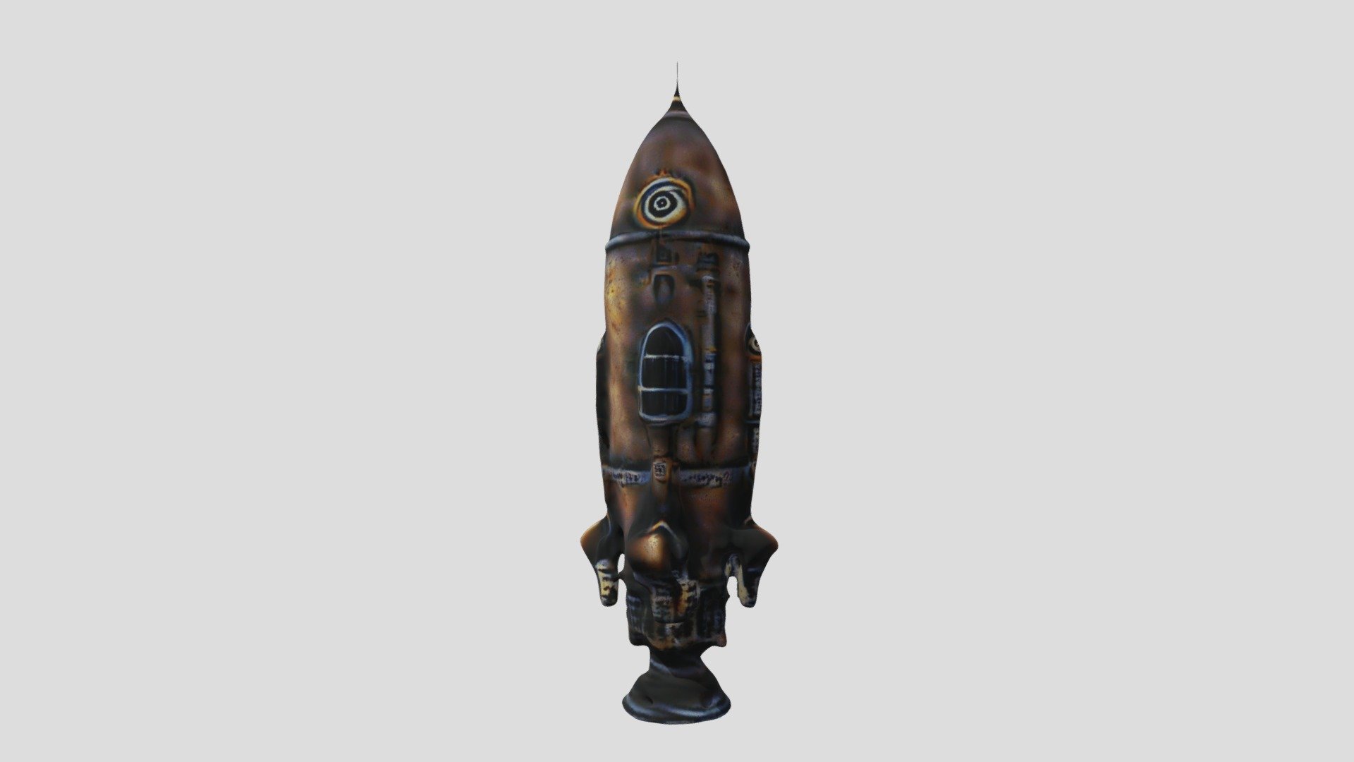 Steampunk Rocket - Download Free 3D model by WA7KVI [d5d1870] - Sketchfab