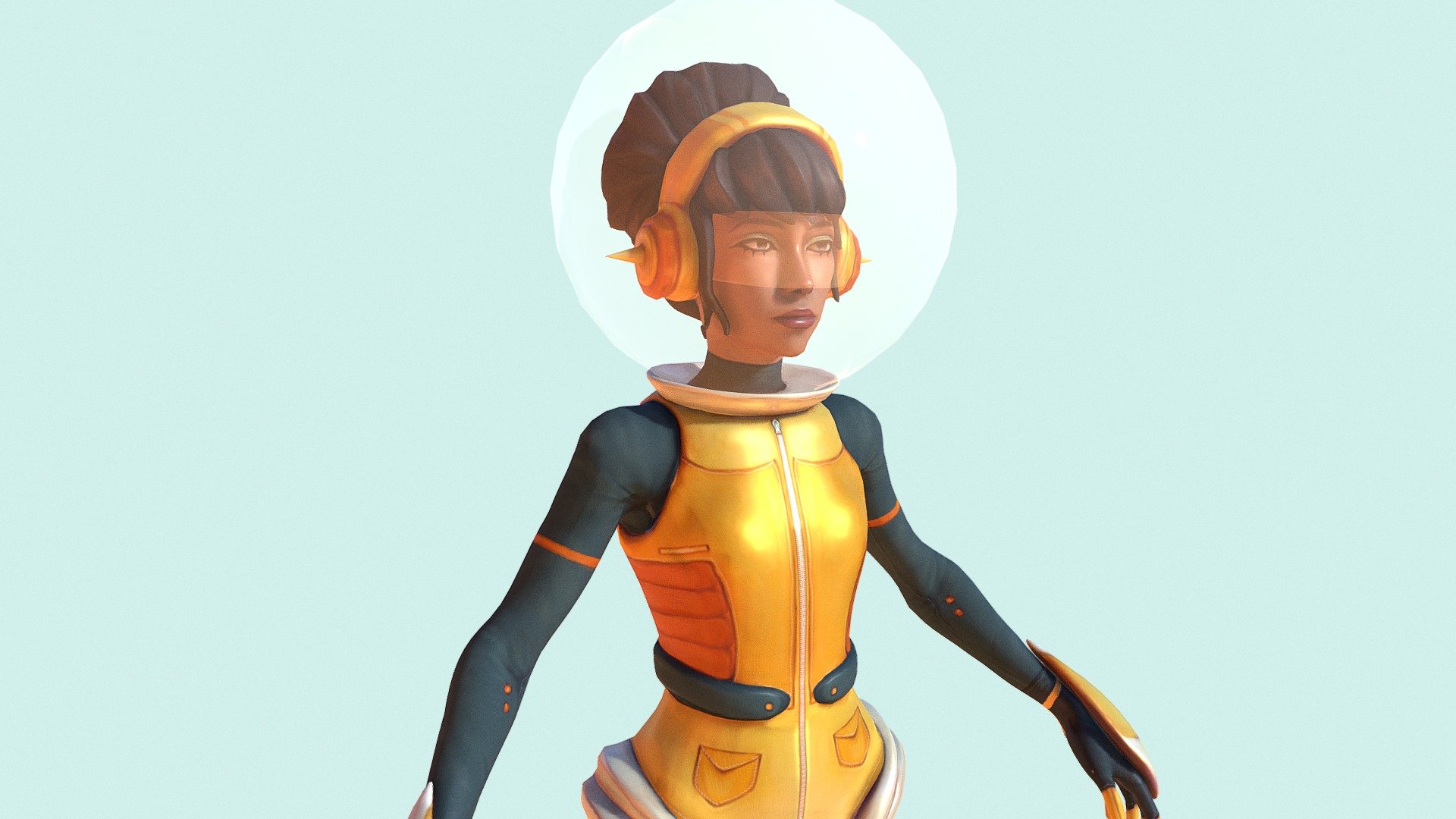 Retro Futurism Character Model 2 - 3D model by Millie Selwyn ...
