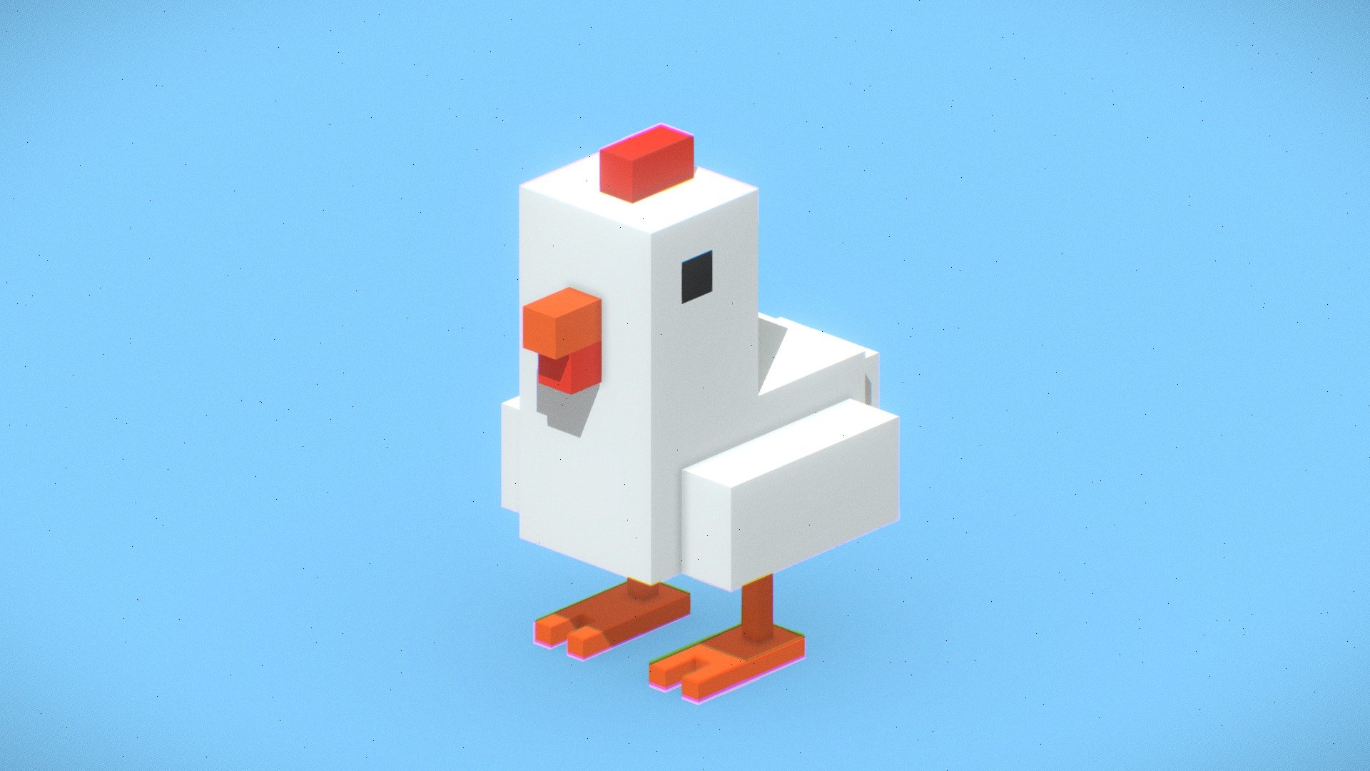 Crossy Road Chicken - 3D model by NatalieTeo [d5d4972] - Sketchfab