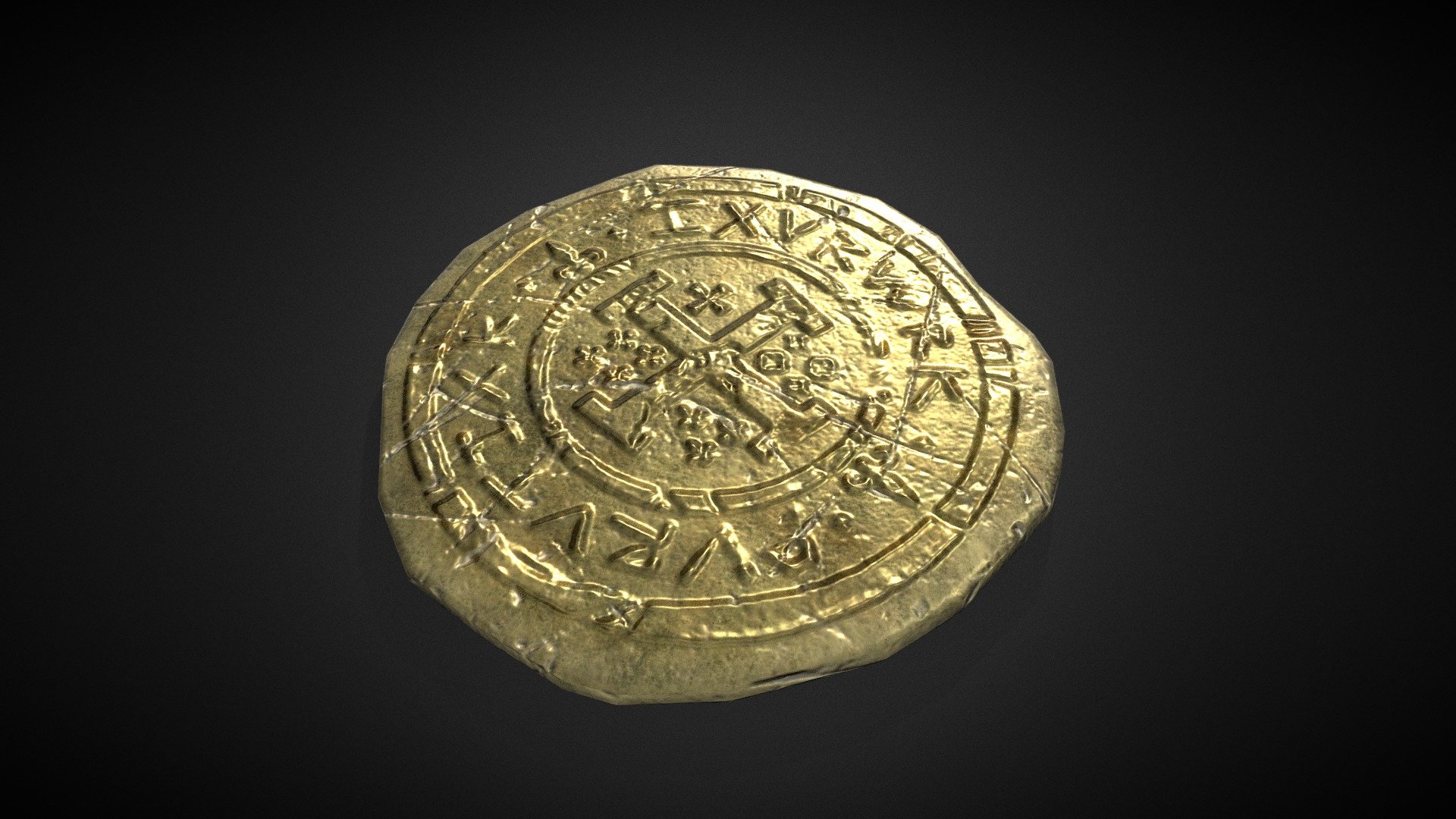 Gold Doubloon Practice - 3D model by savscarlett [d5d55ca] - Sketchfab