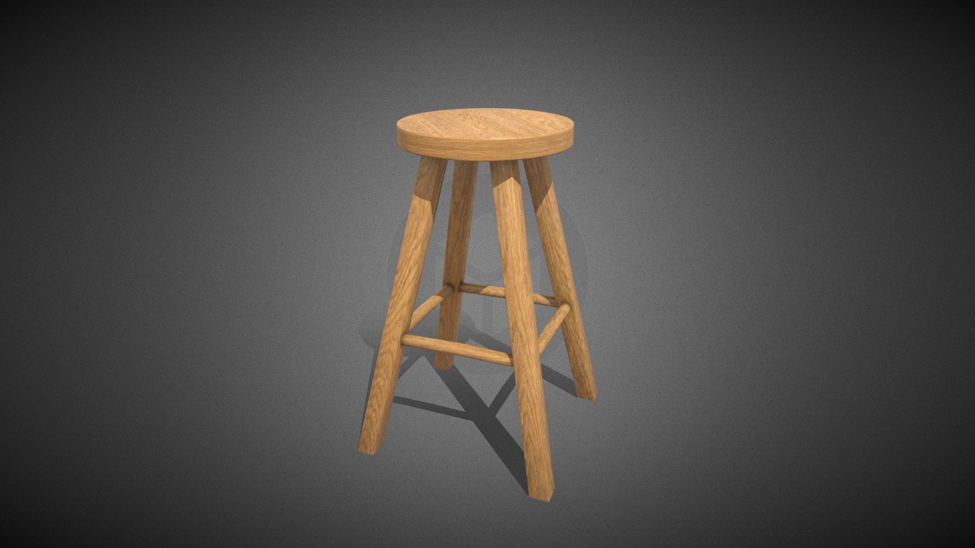 Round Wooden Stool - 3D model by shankarajmera28 [d5d842e] - Sketchfab